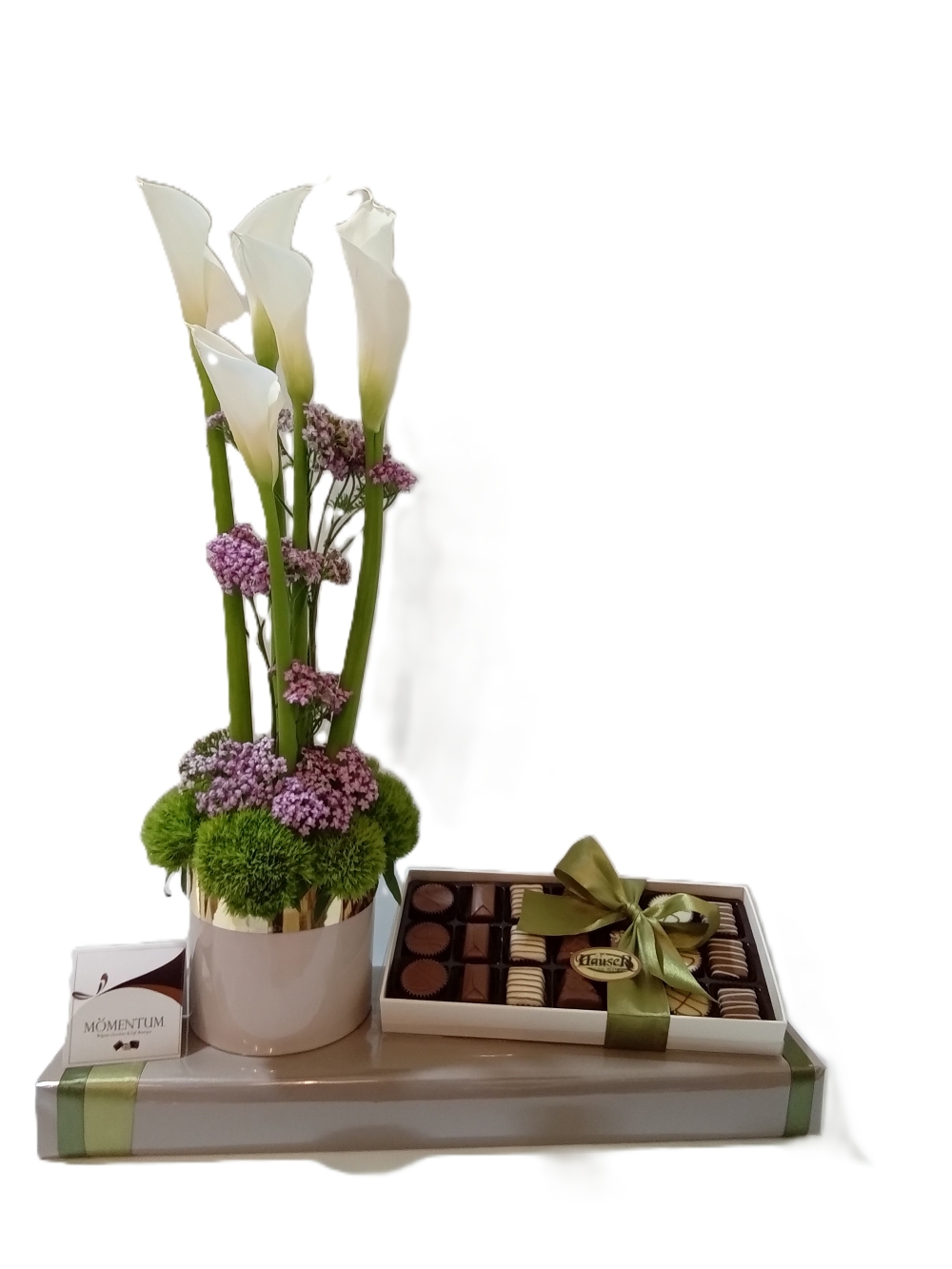 Flowers in a Planter with 21-pc dairy choc praline box – Momentum ...